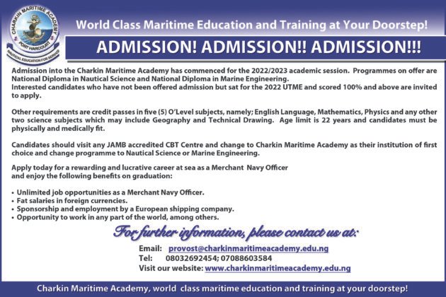 Charkin Maritime Academy | MARITIME BITS