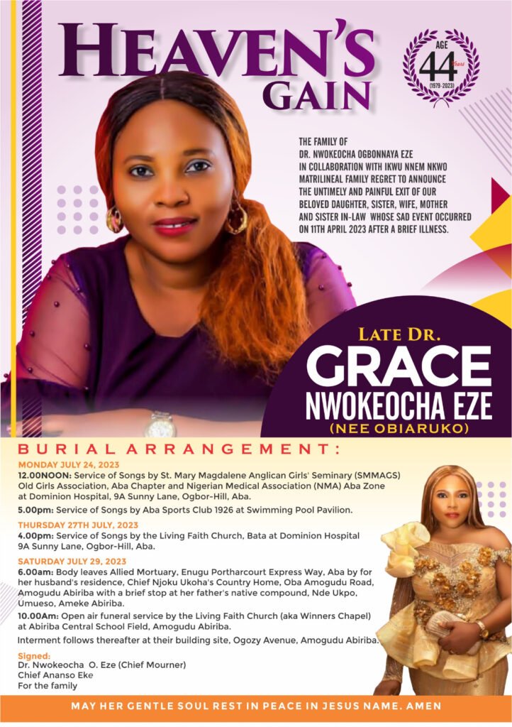 Sir and Lady Chika Chukwudi Agwu and Family Bid Dr. Grace Eze Farewell ...